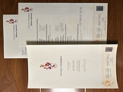 The samples of University of Southampton diploma and transcript.